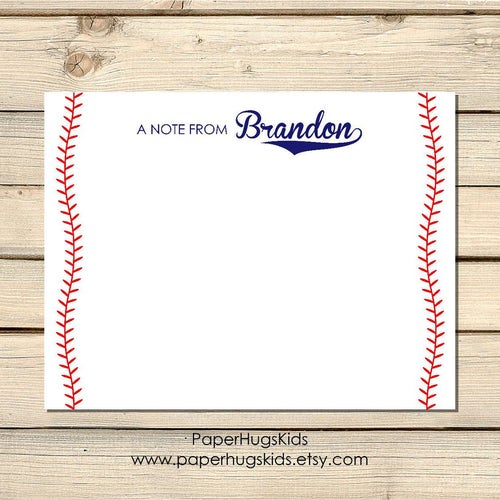 Baseball Stationery Thank You Note Cards - Etsy