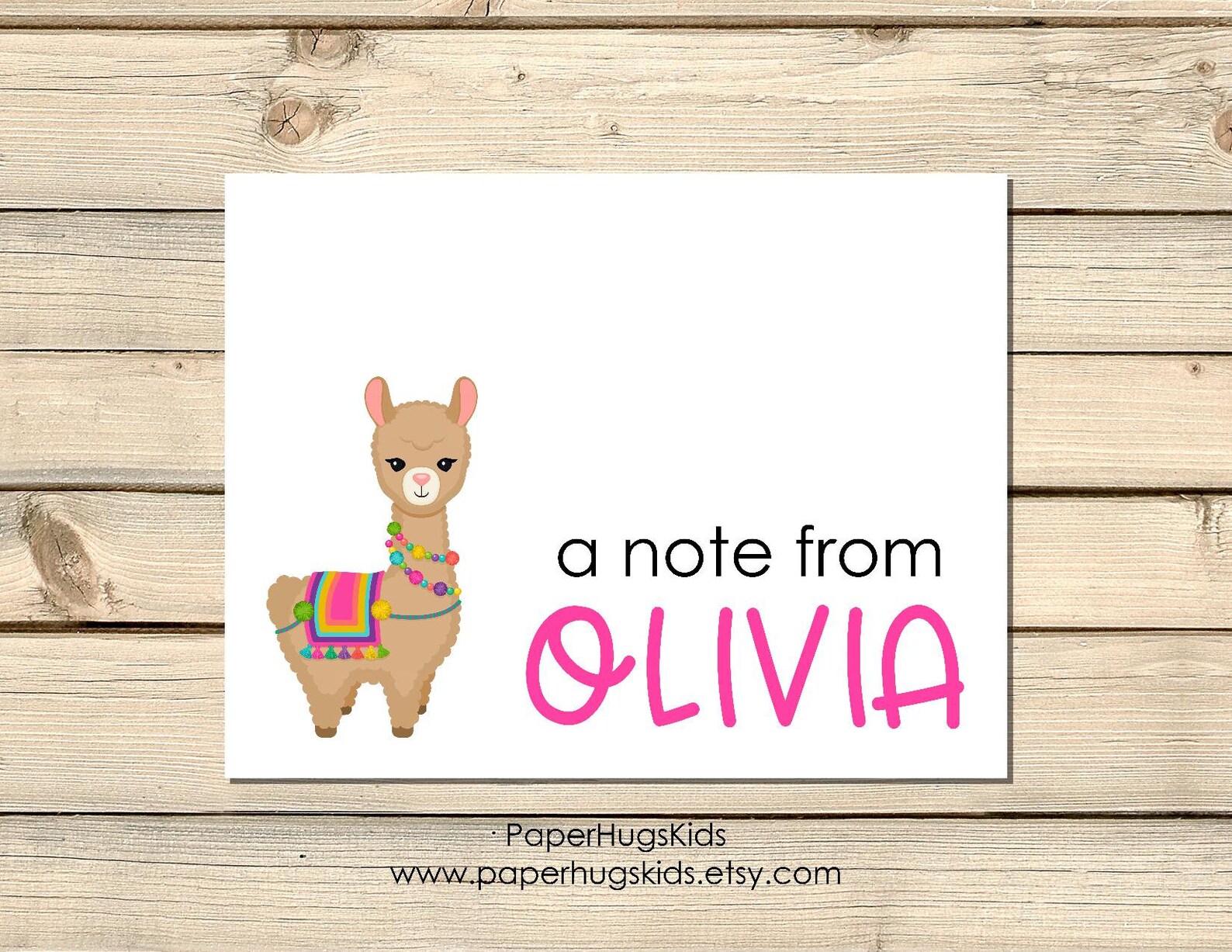 PRINTABLE Llama Alpaca Note Cards Stationery for Kids, Cute Alpaca ...