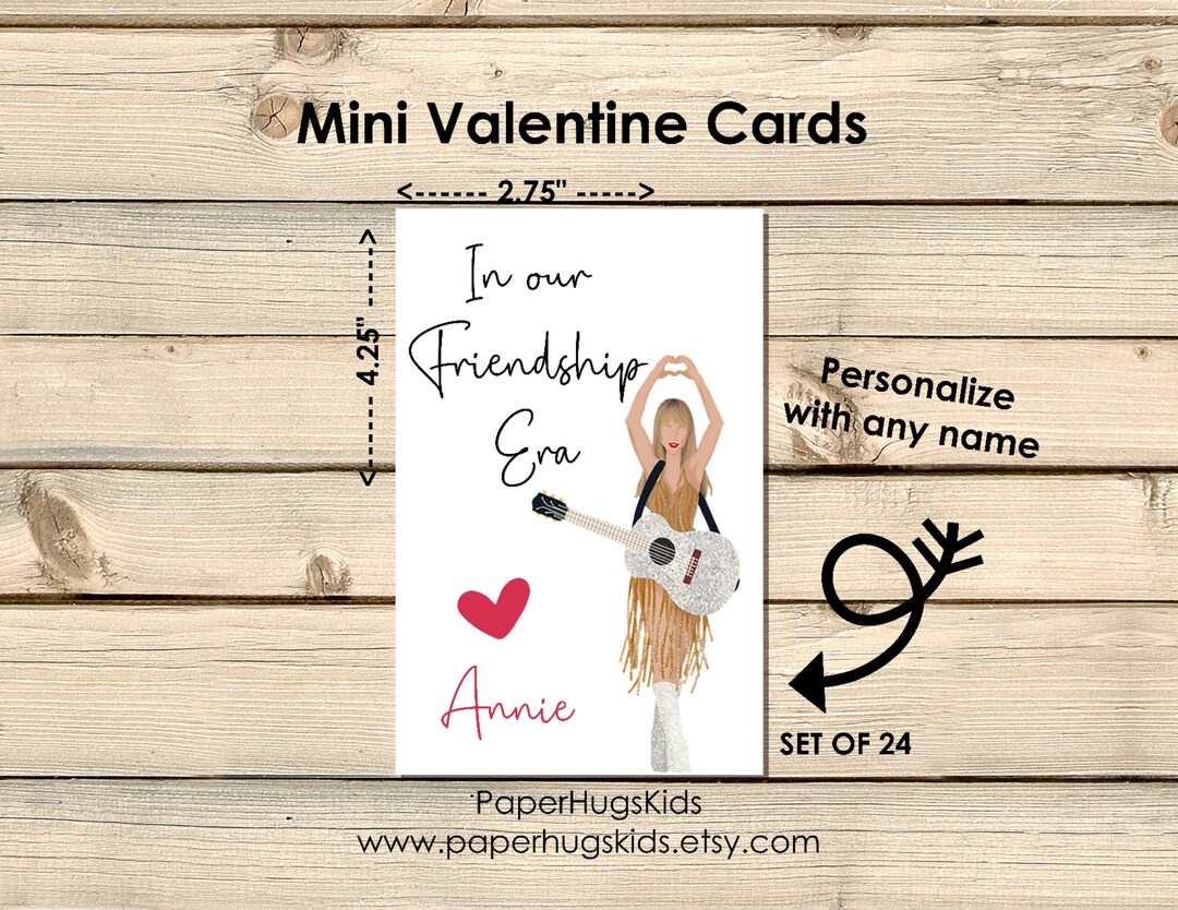 Mini Classroom Valentine Cards Set for Girls Friendship Era Valentine ...