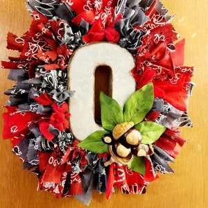 Ohio State Buckeyes, O Wreath, OSU Wreath, Bandana OSU - Etsy