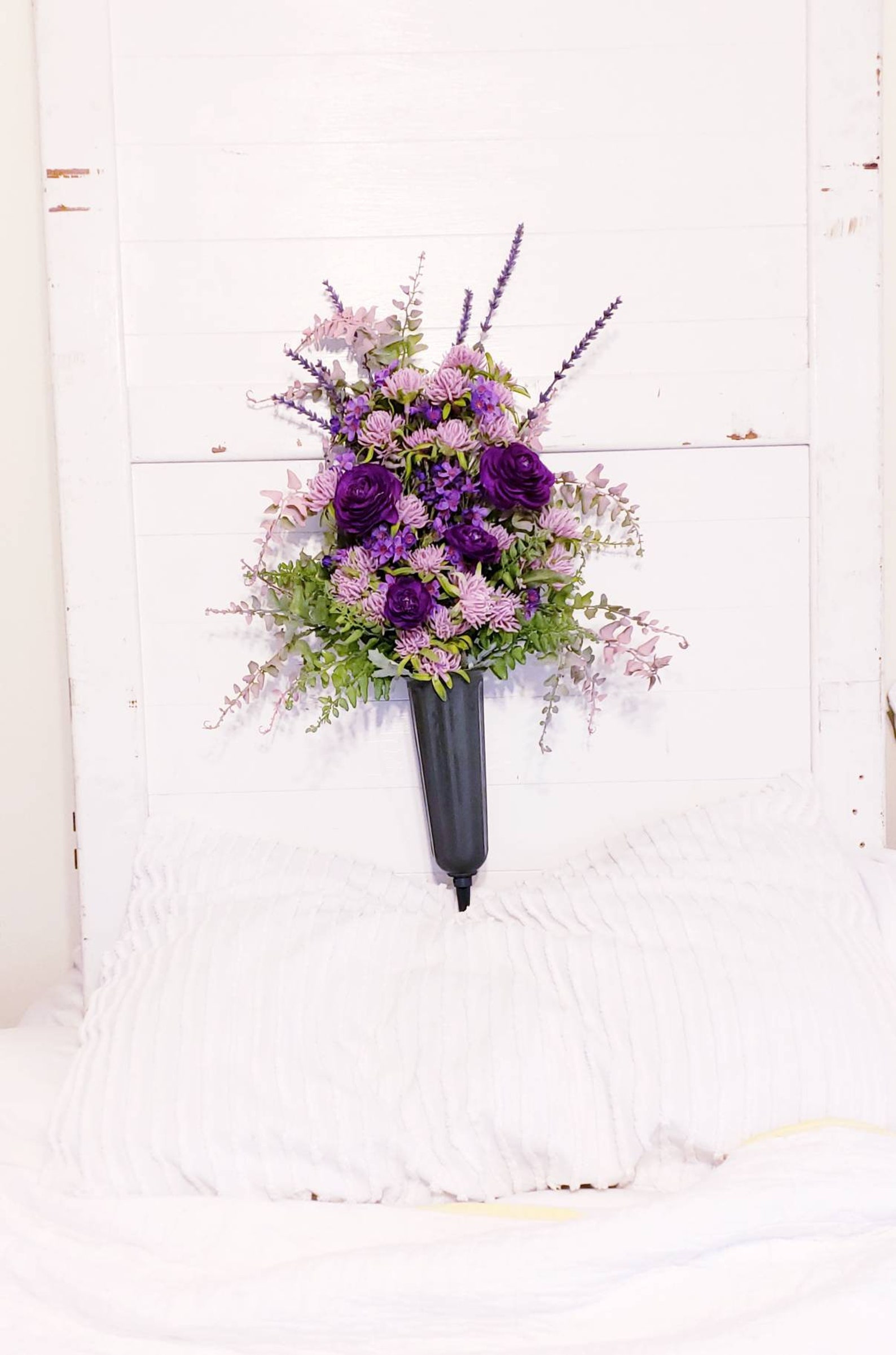 Cemetery Flowers Grave Flowers Artificial Spike | Etsy