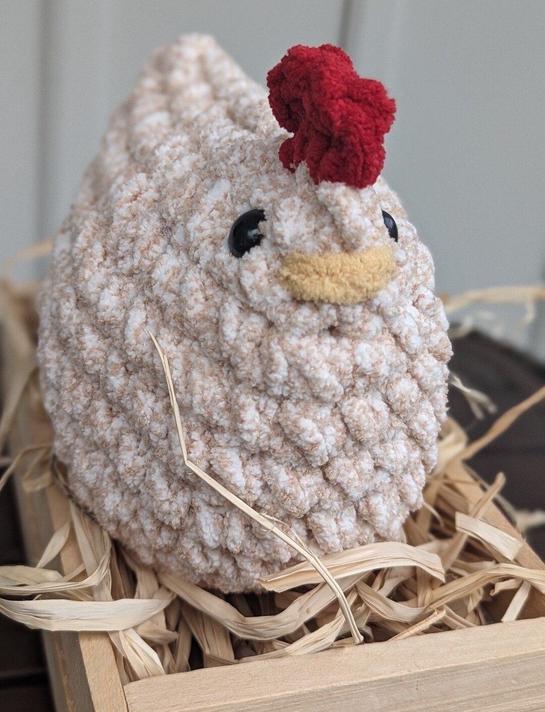 Chicken Stuffy, Handmade Crochet Chicken, Farm Animal Plushie, Farm ...