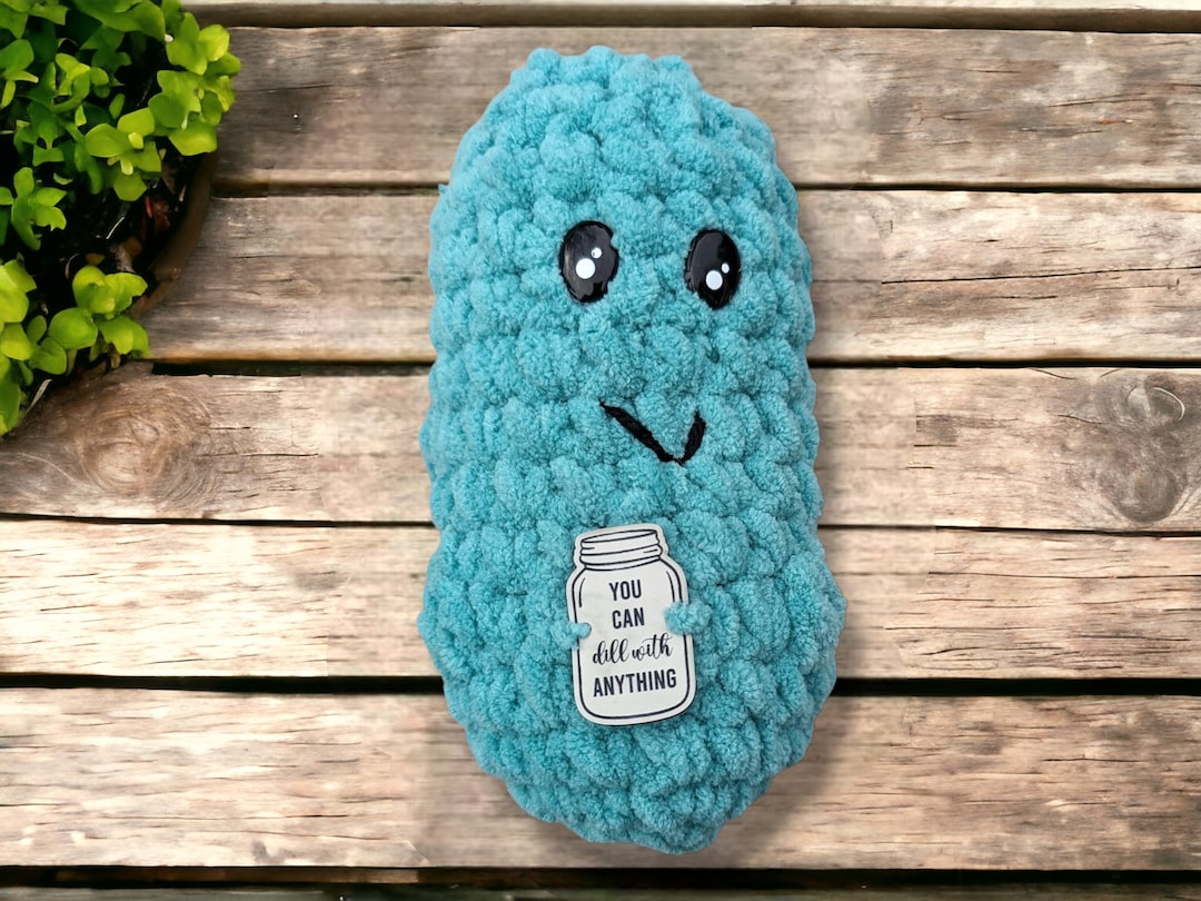 Emotional Support Pickle, Crochet Plush, Amigurumi Pickle, Crochet ...
