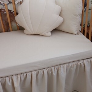 Cotton Sea Shell Pillow in Beige, Coastal Vibes Nursery Pillow ...