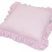 Pink Square Pillow With Ruffles, Frilled Pillow, Decorative Pillow for ...