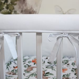 White Cot Rail Cover Teething Pad Cotton Rail Cover Crib - Etsy