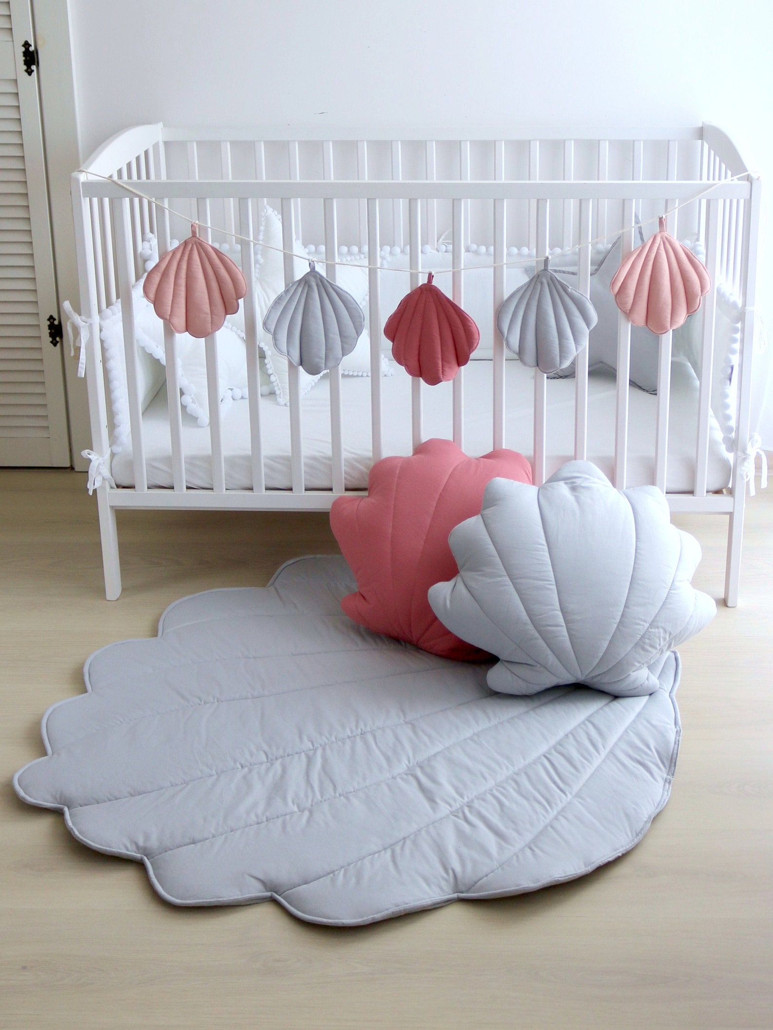 Seashell Floor Mat Decorative Play Mat Sea Shell Mat for - Etsy