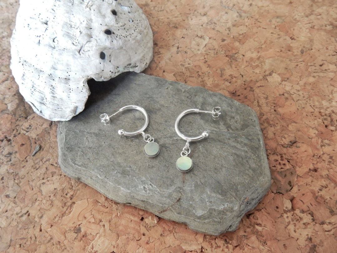 New Zealand Paua Shell / Abalone 6mm Round Stud Sterling Silver 925 ...