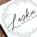 Rustic Logo Design, Premade Logo, Wreath Logo, Floral Logo, Elegant ...