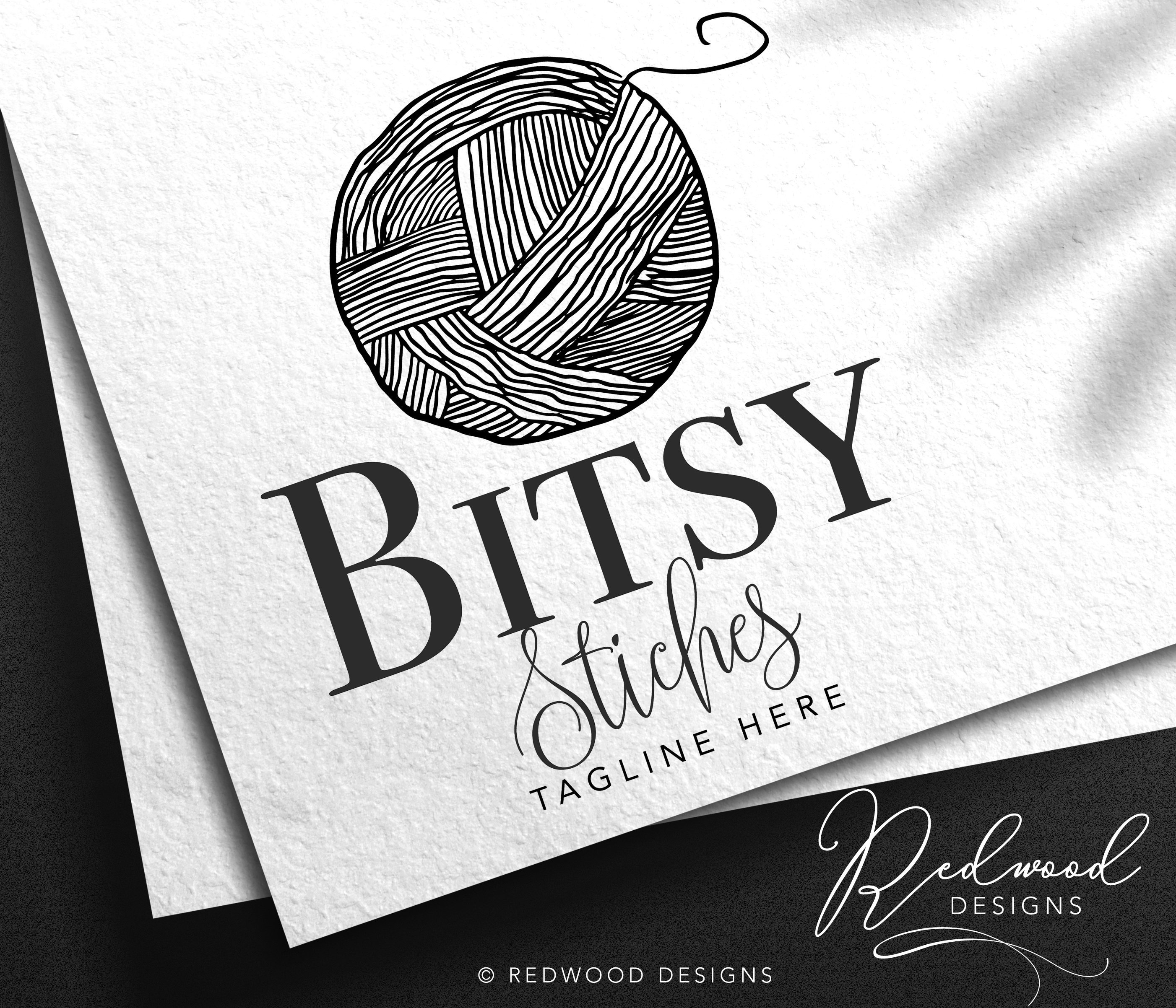 Knitting Logo Design, Premade Logo, Wool Logo, Knitting Logo, Crafting ...