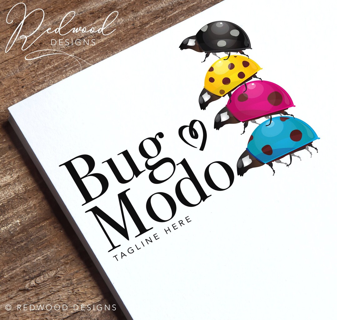 Ladybirds Logo Design, Premade Logo, Ladybugs Logo, Modern Logo, Design ...