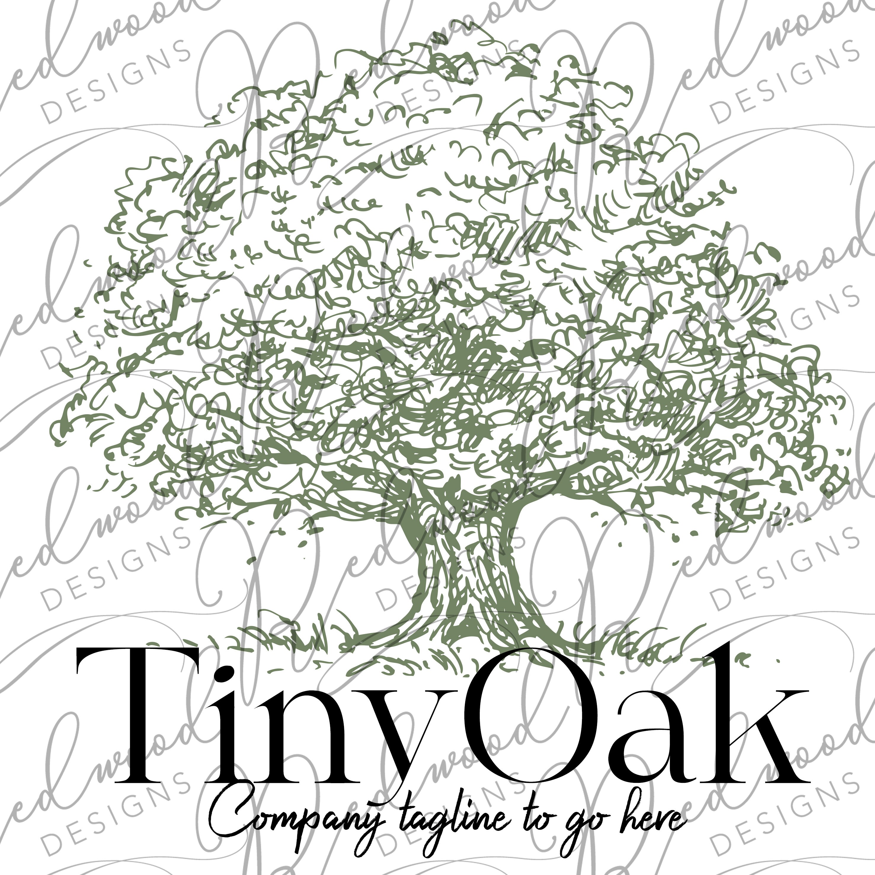 Tree Logo Design, Premade Logo, Oak Tree Logo, Branches Logo, Nursery ...