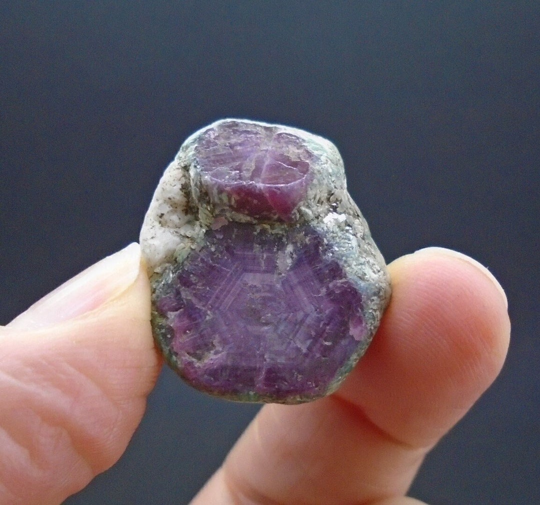 Trapiche Twin Ruby – Rare Star Effect Rough Gemstone - Etsy