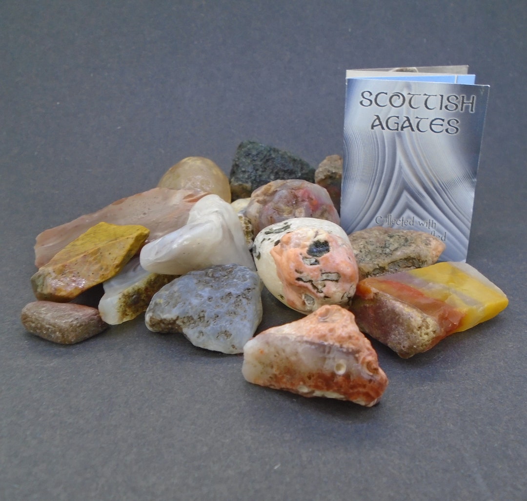 Rough Scottish Agate - 200g Scottish Stone/slices of Agates, Crafts ...