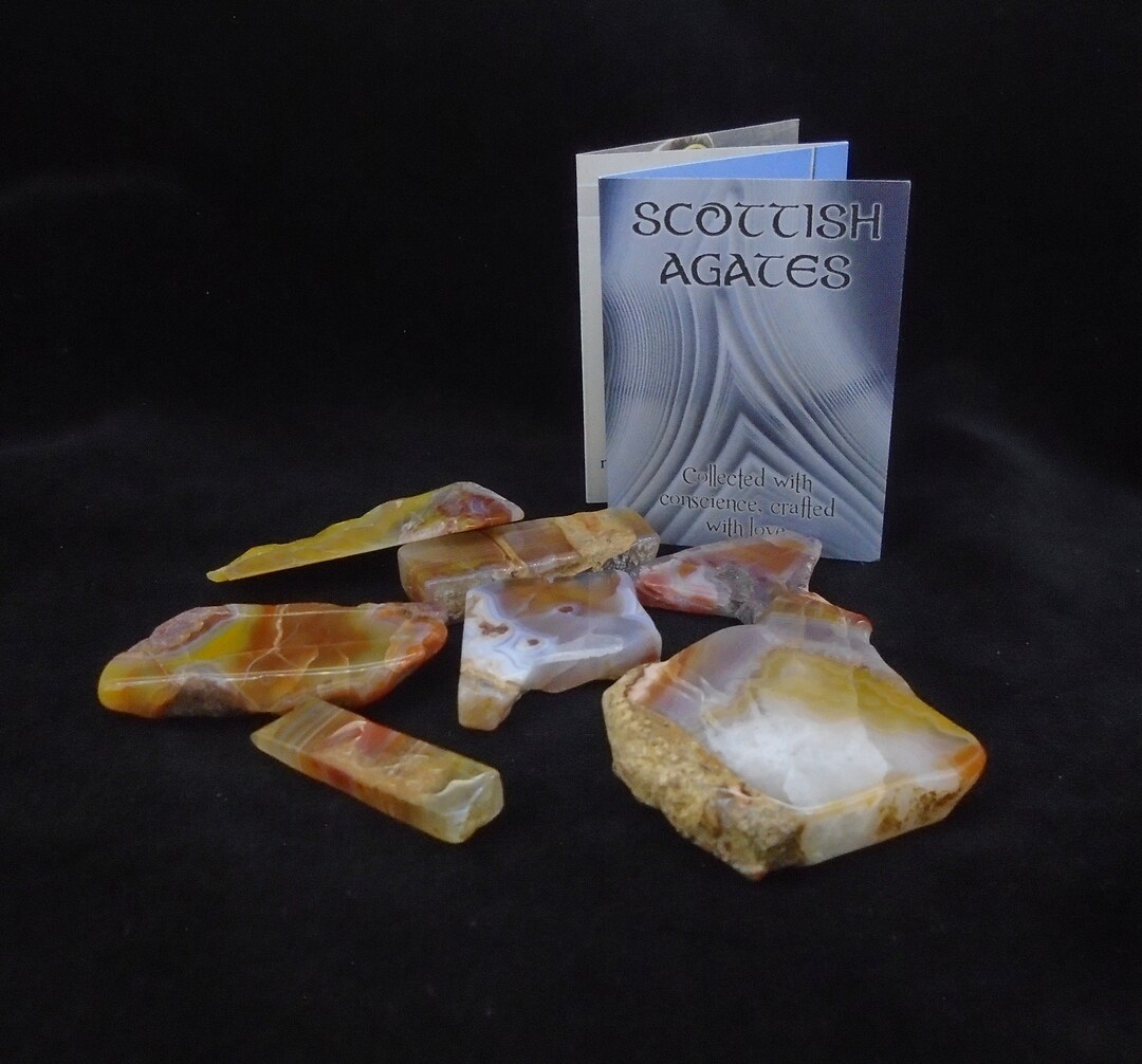 Polished Scottish Burn Anne Agates - Jewelry Grade, Natural Colors (40g ...