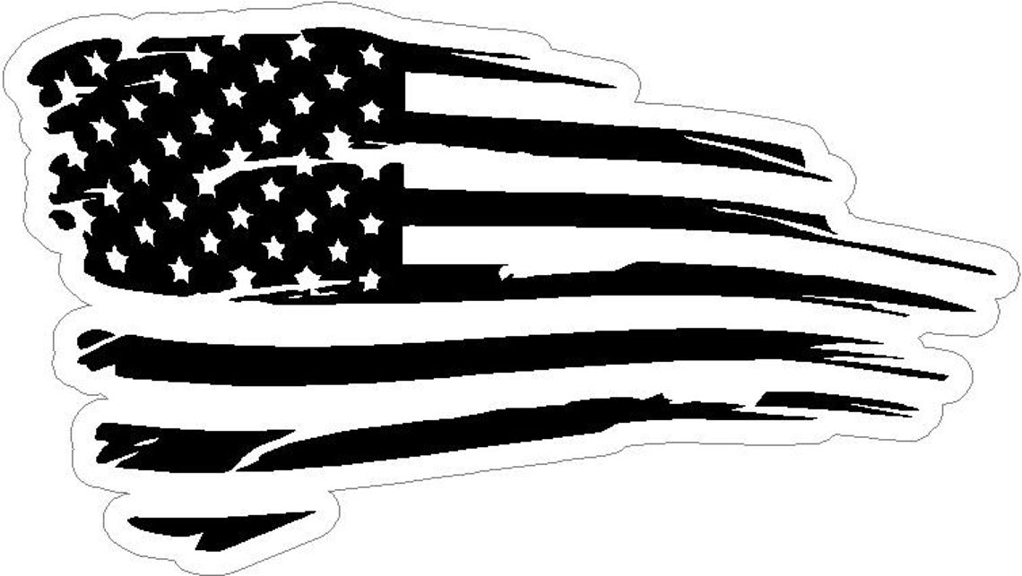 Distressed Flag Decal - Etsy