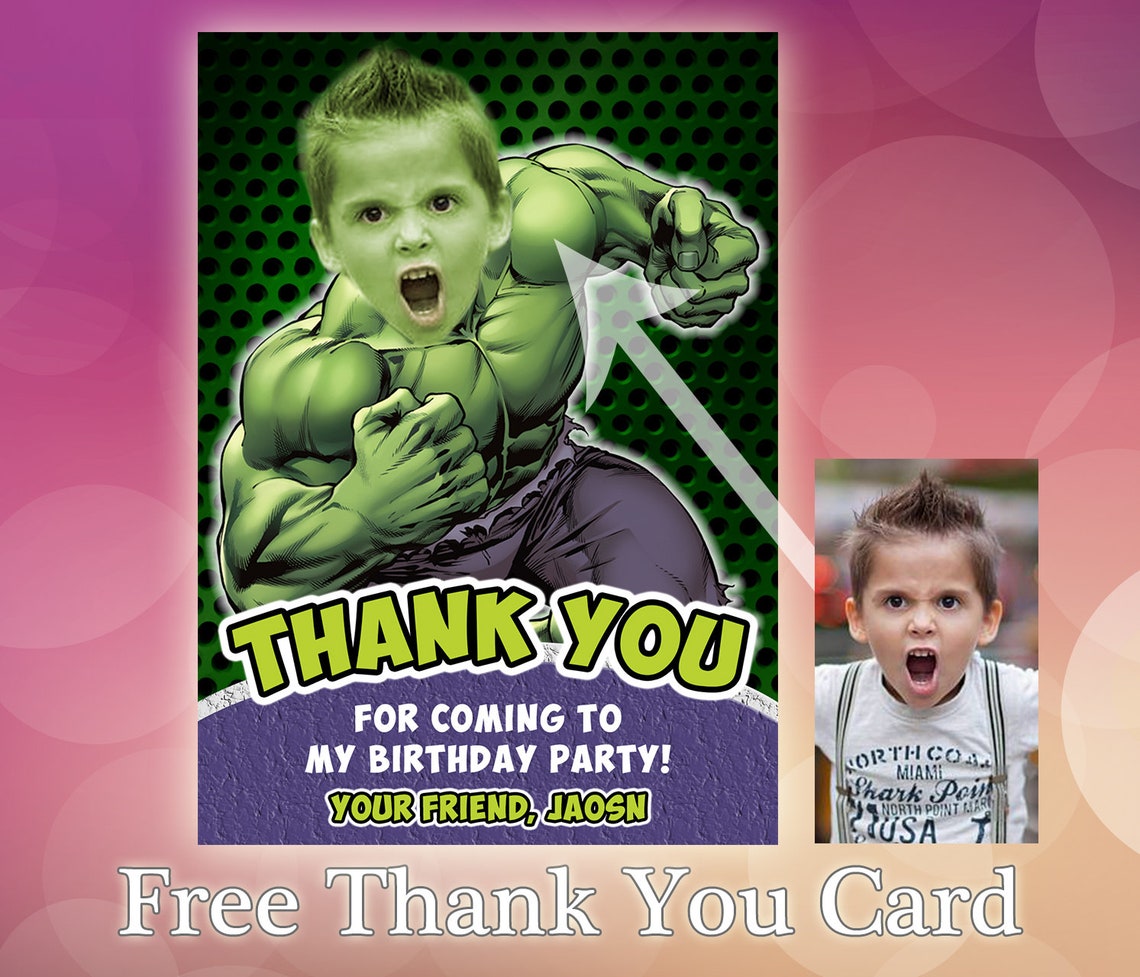 The Hulk Birthday Invitation / the Incredible Hulk Invitation | Etsy
