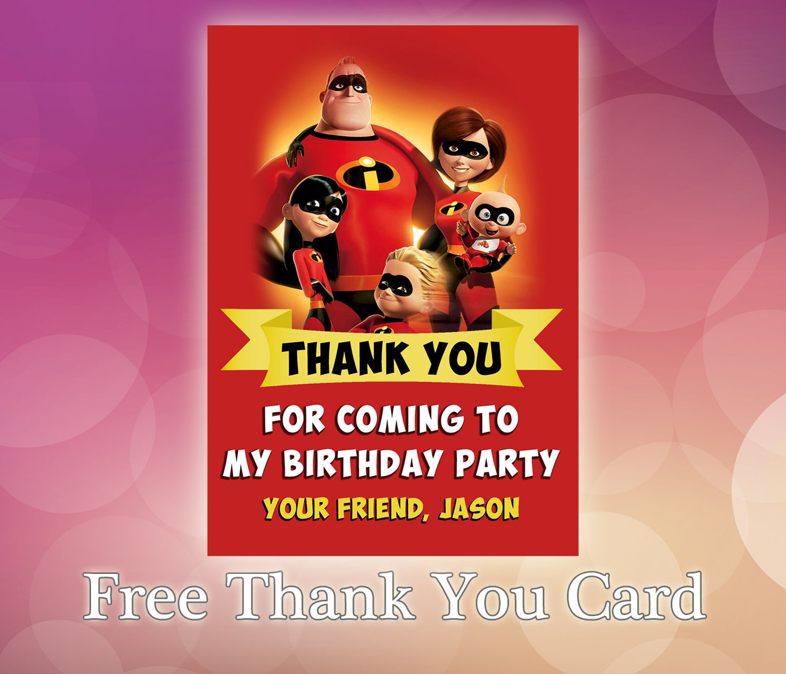 The Incredibles Invitation / the Incredibles Invite / the - Etsy