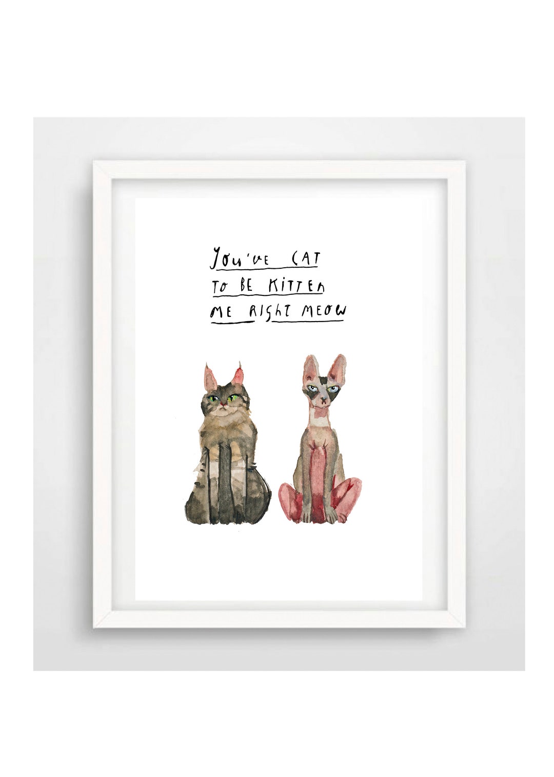 Card Mini Poster Din A 5 Artprint Painting Watercolor - Etsy