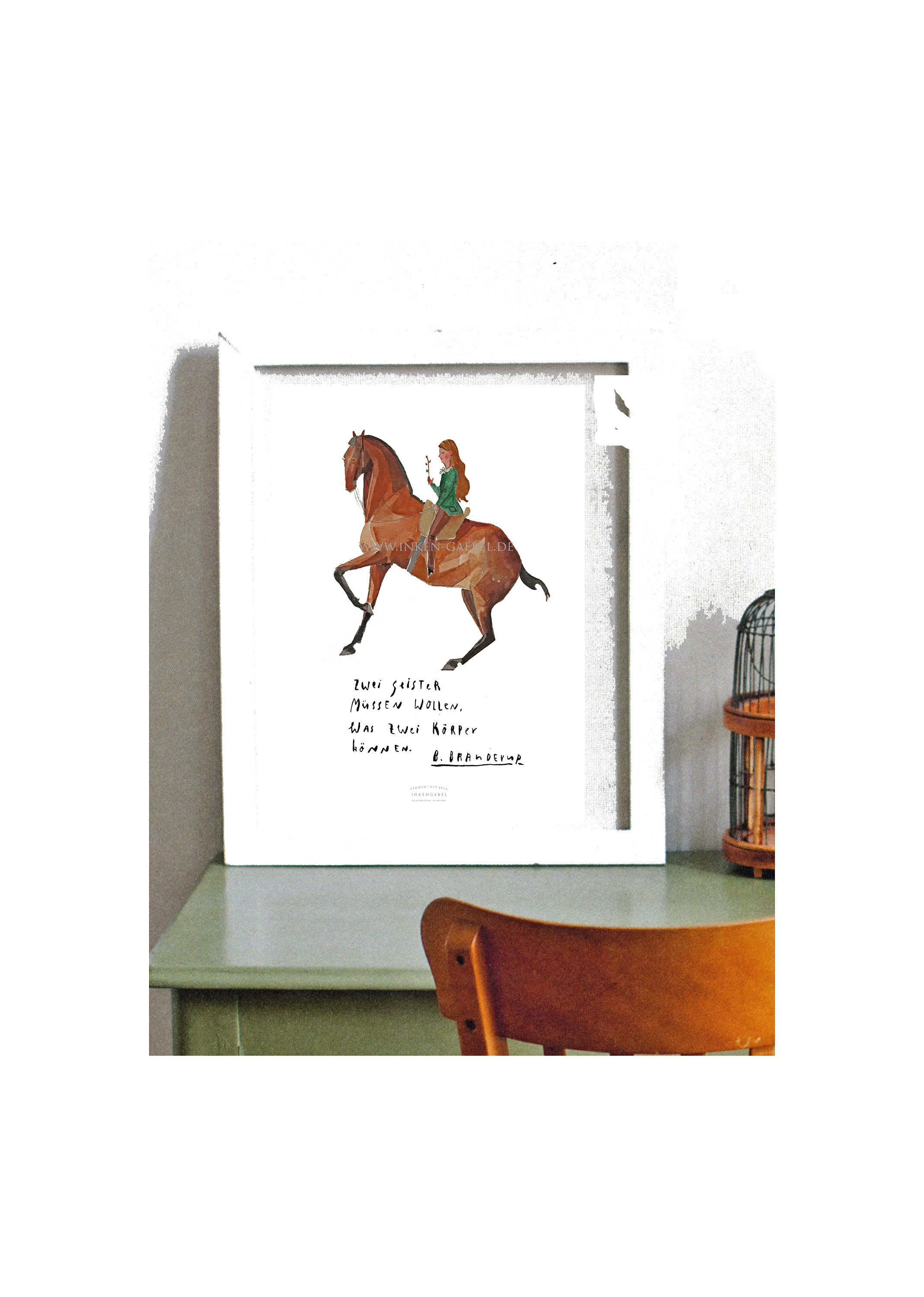 Poster Din A4 Artprint Art Print Digital Print Riding Horse Freedom ...