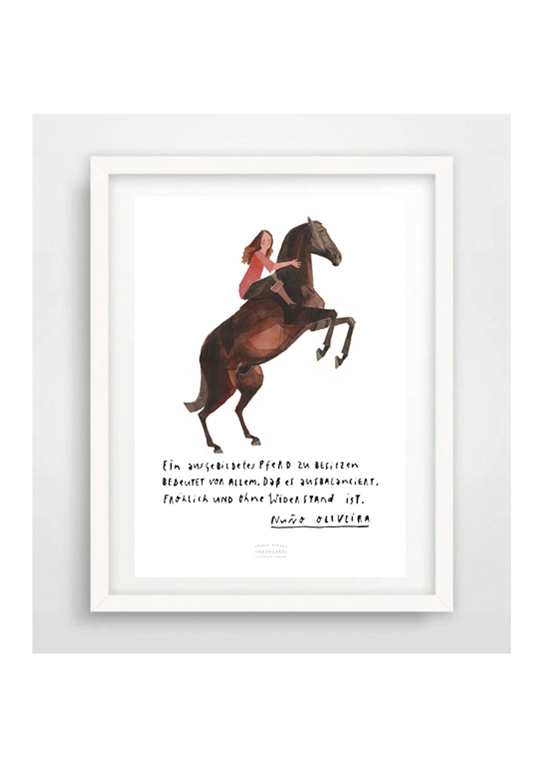 Poster Din A4 Artprint Art Print Print Digitalprint Riding Horse ...