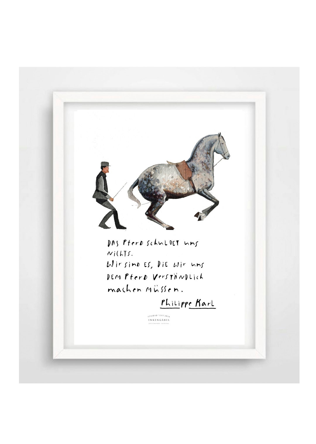 Poster Din A4 Philippe Karl Art Print Print Digital Print Riding Horse ...