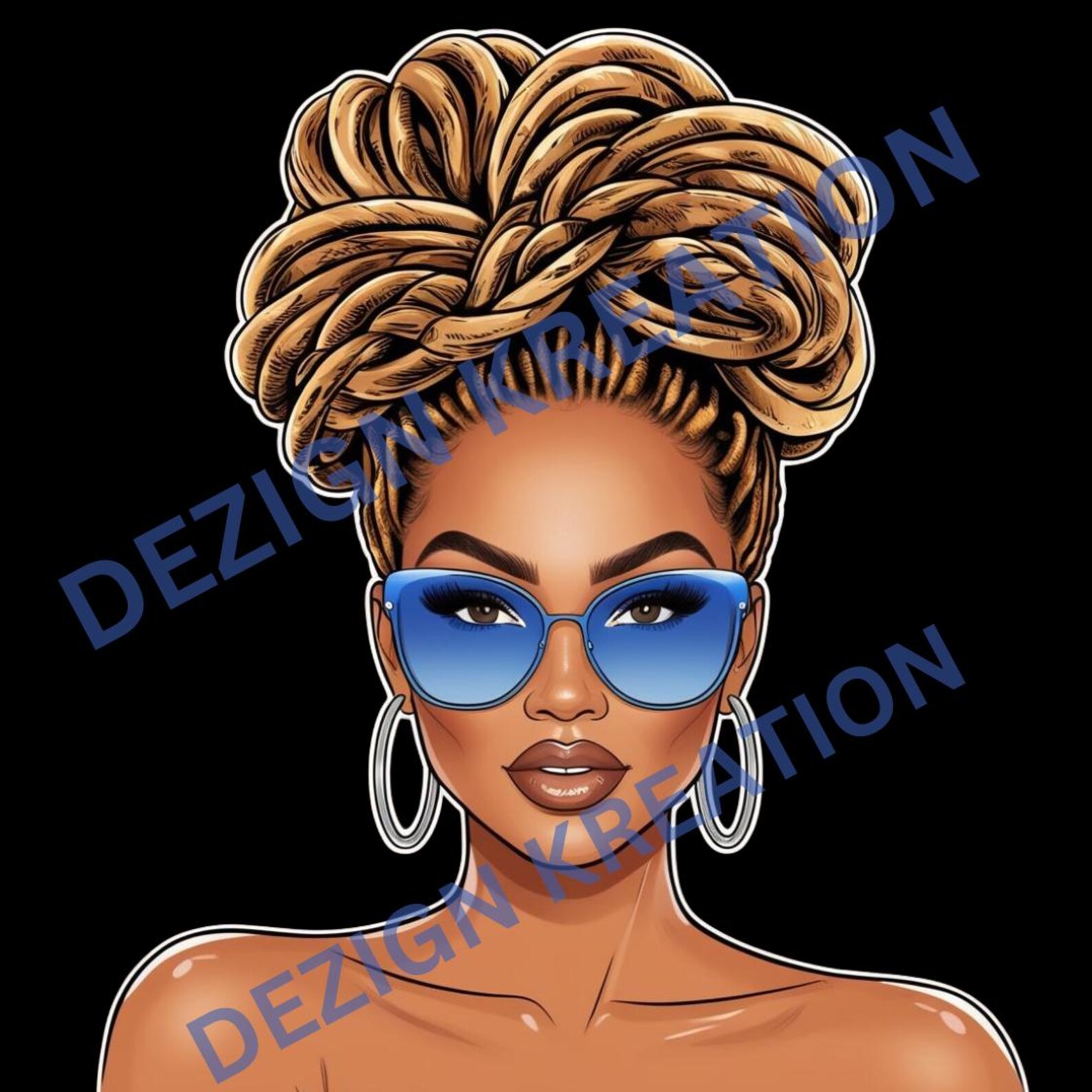 Black Diva Clipart, Elegant Girl PNG, Chic African American Woman ...