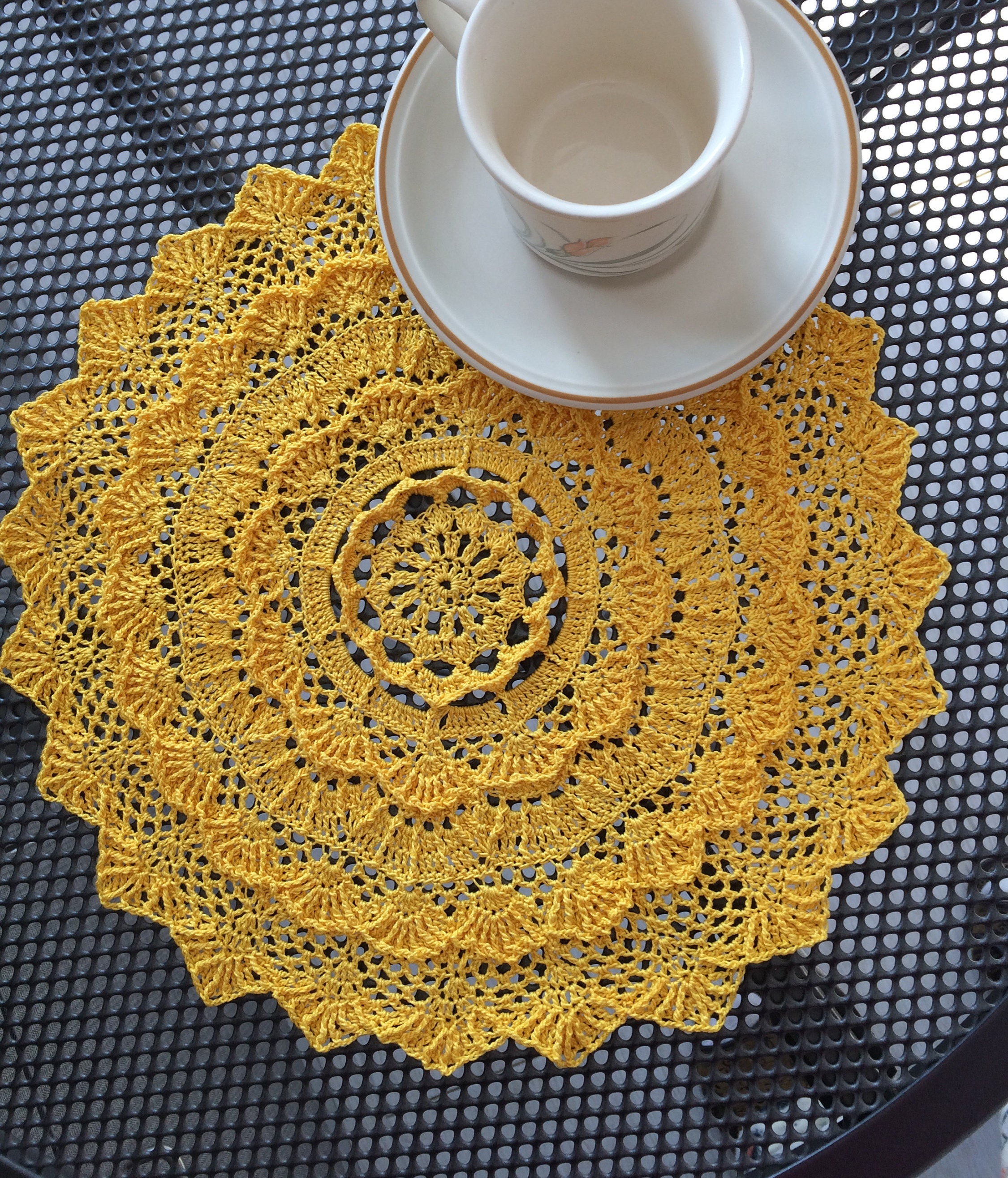 Handmade Round Crochet Napkin Doily Perfect for Classic and Modern Home ...