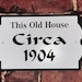 Historic House Name Sign - Circa, Built, Founded, Established Date ...