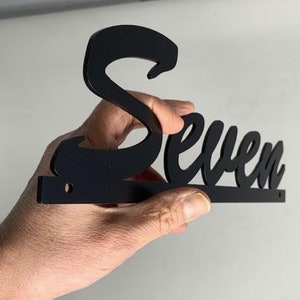 Cursive House Numbers - Spelled Out Script Letters House Address Sign ...