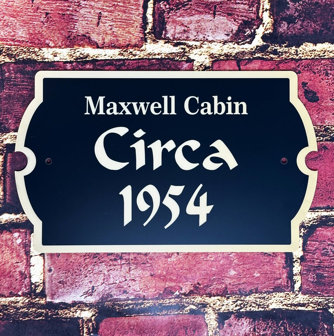 Historic House Name Sign - Circa, Built, Founded, Established Date ...