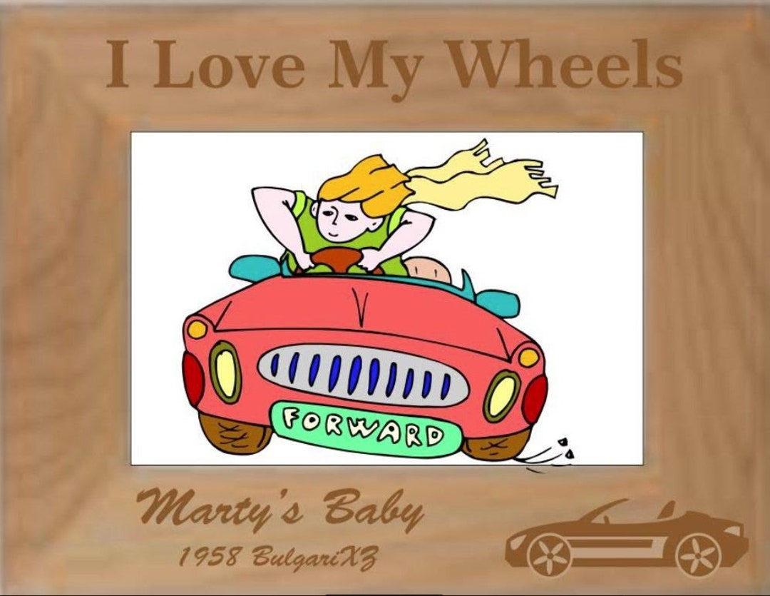 Car Picture Frame - Engraved Photo Frame With Car Image and Your Custom ...