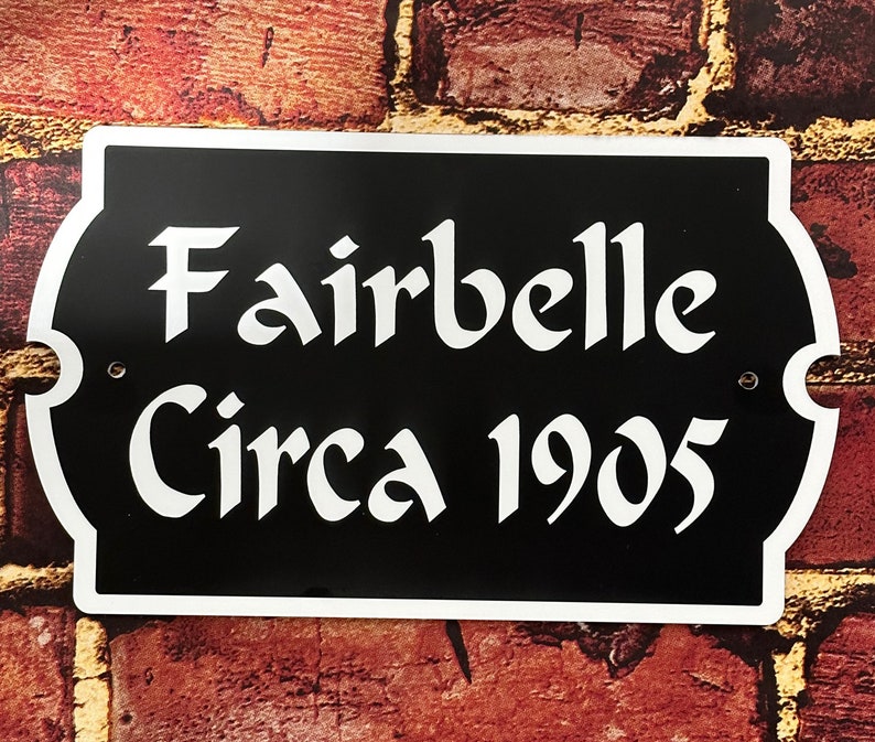 Historic House Name Sign - Circa, Built, Founded, Established Date ...