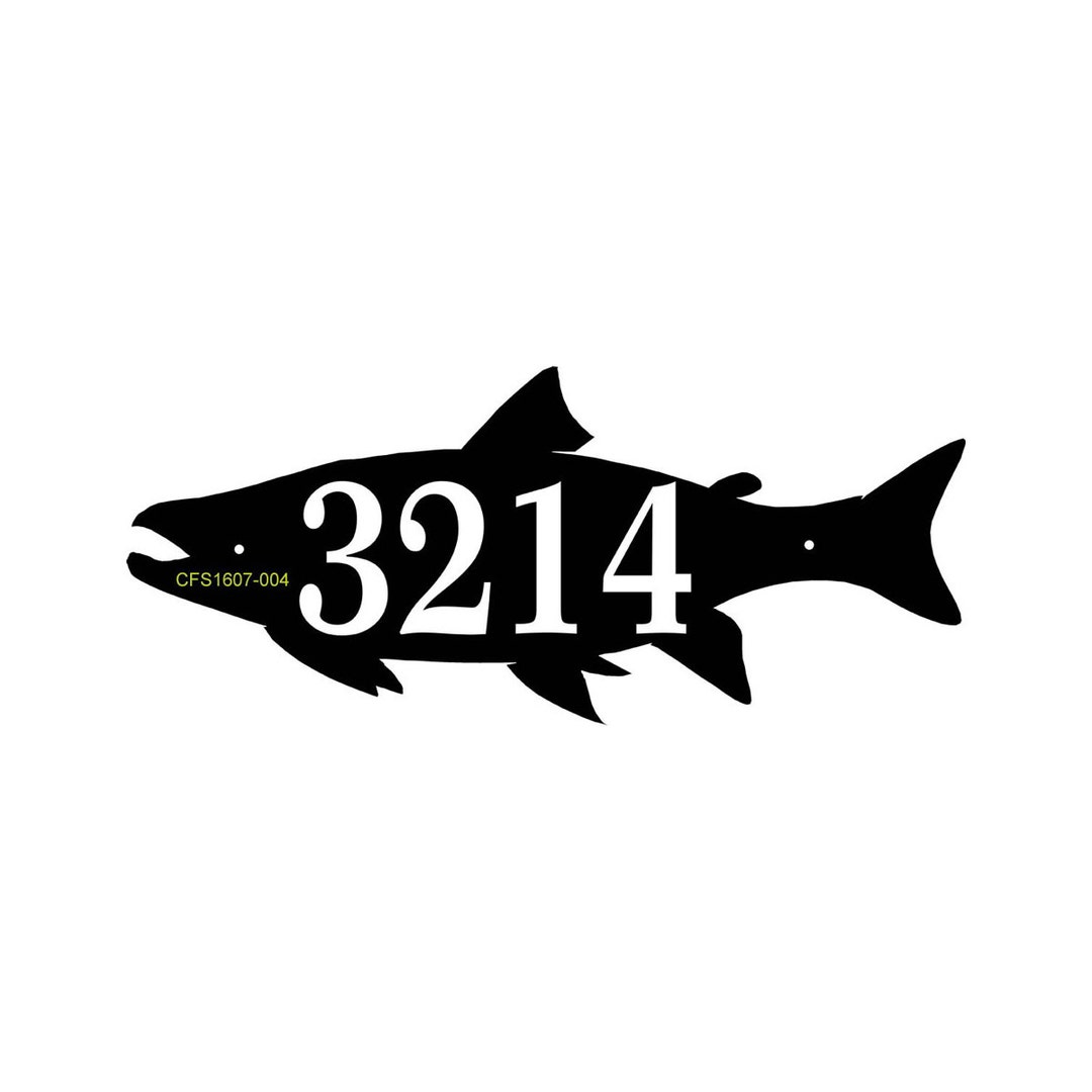 Personalized Fish Address Sign - Custom House Number Plaque - House ...
