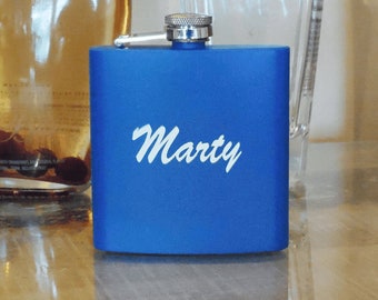 Personalized 6 Oz. Leather Hide Flask - Etsy