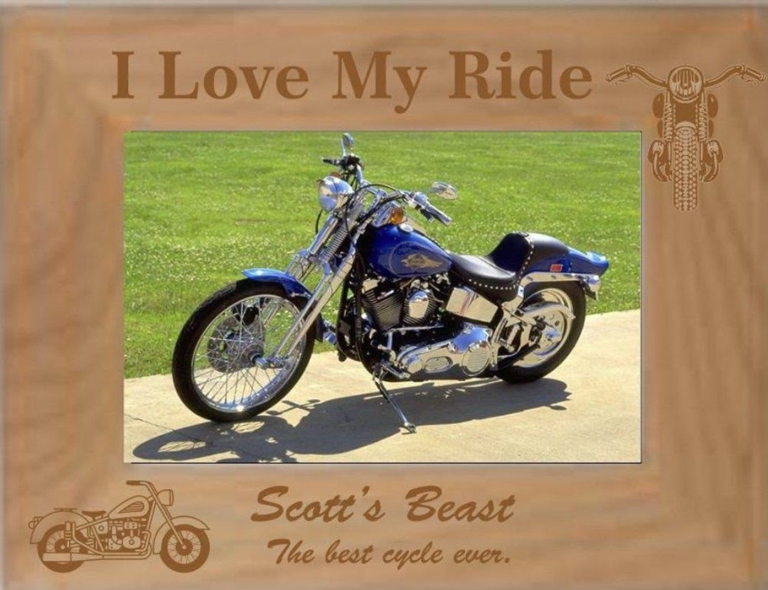 Engraved Motorcycle Picture Frame – Personalized Biker Gift - Etsy UK
