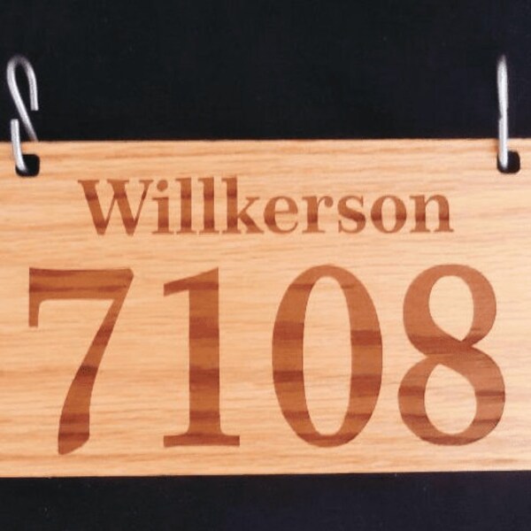 Hanging Two House Number Sign - Etsy