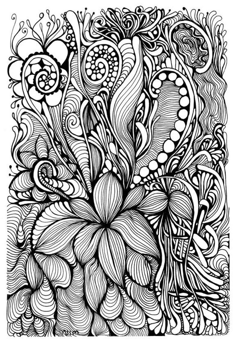 Pack of Three Coloring Illustrations 3. Printable. - Etsy