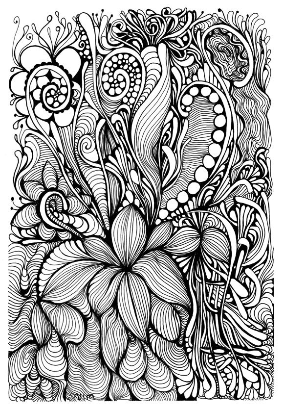 Pack of Three Coloring Illustrations 3. Printable. - Etsy