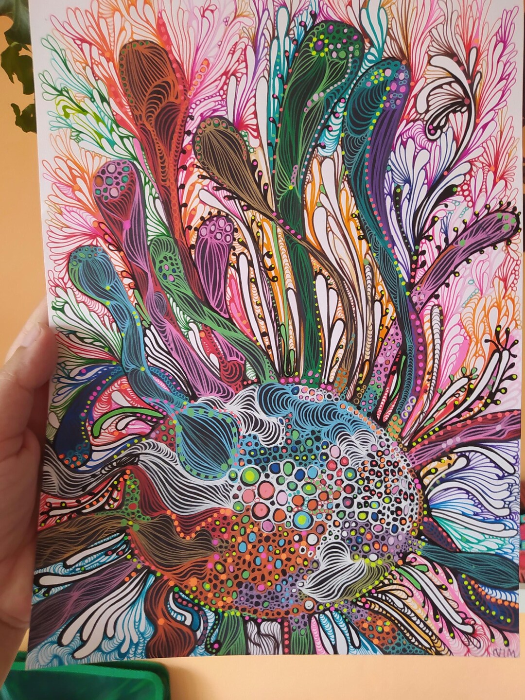 Abstract Drawing Made With Poscas on Basik Paper Titled sun - Etsy