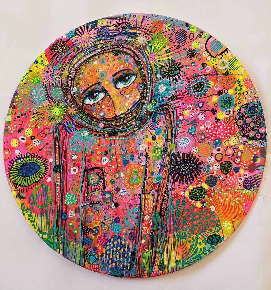 Original Painting, Original Gift, Artwork, Line Art, Colorful ...