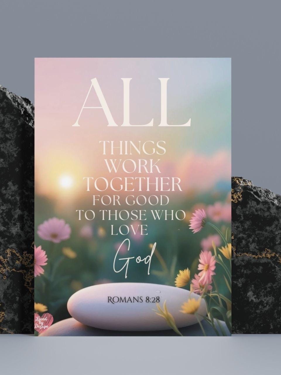 Romans 8:28 Bible Verse Wall Art - “all Things Work Together for Good ...