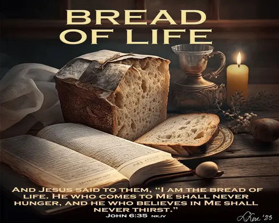 Bread of Life DIGITAL PRINT! John 6:35 , Bible Scripture, Verse Digital ...