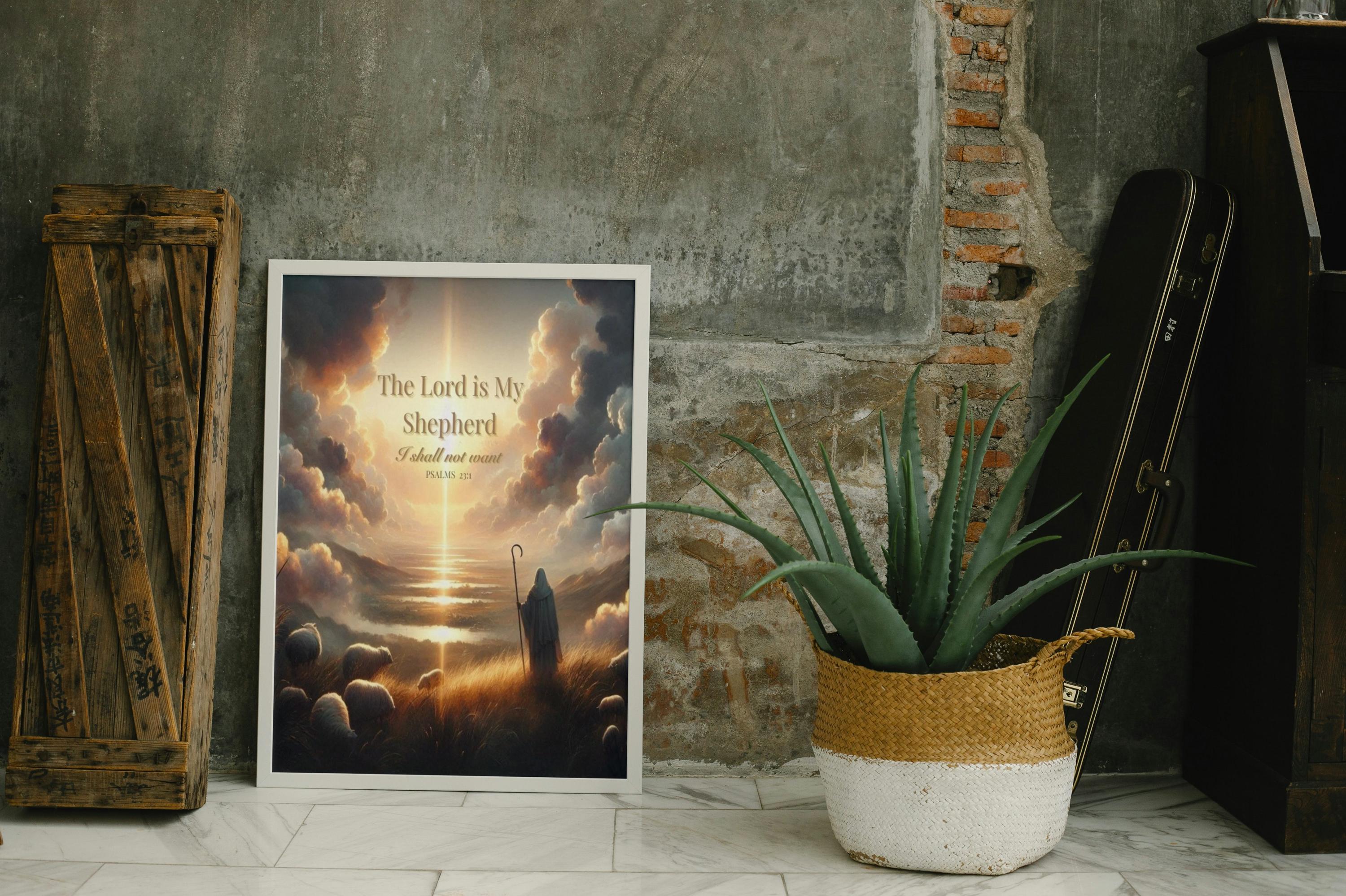 Psalm 23:1 Wall Art - 'the Lord is My Shepherd' Printable - Christian ...
