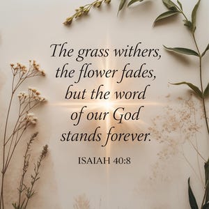 Isaiah 40:8 Scripture Wall Art | Bible Verse Printable | Christian Home ...