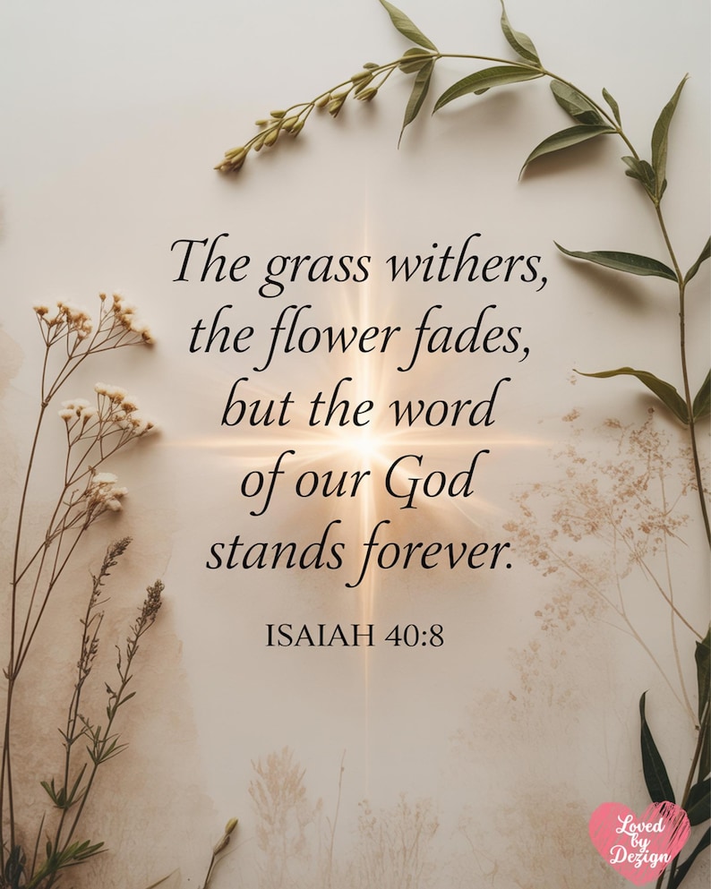 Isaiah 40:8 Scripture Wall Art | Bible Verse Printable | Christian Home ...