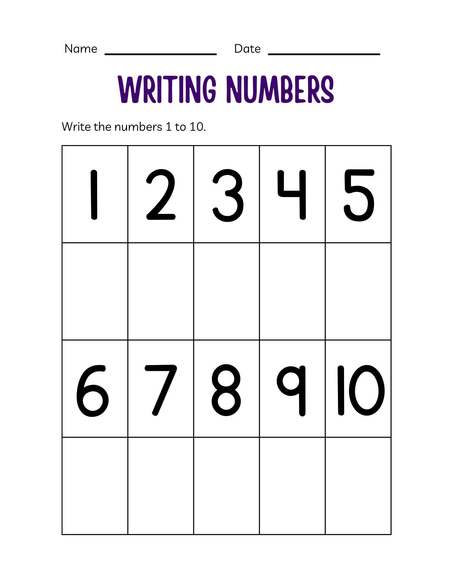 Printable Kindergarten Numbers Workbook | Count, Trace & Color Numbers ...