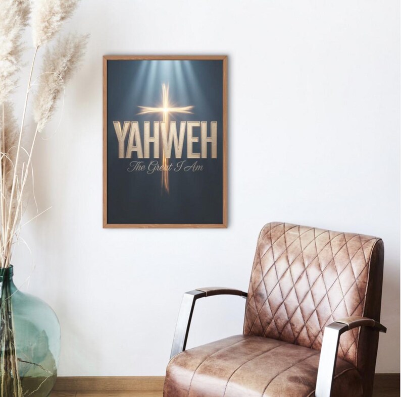 YAHWEH the Great I Am | Christian Wall Art | Religious Poster ...