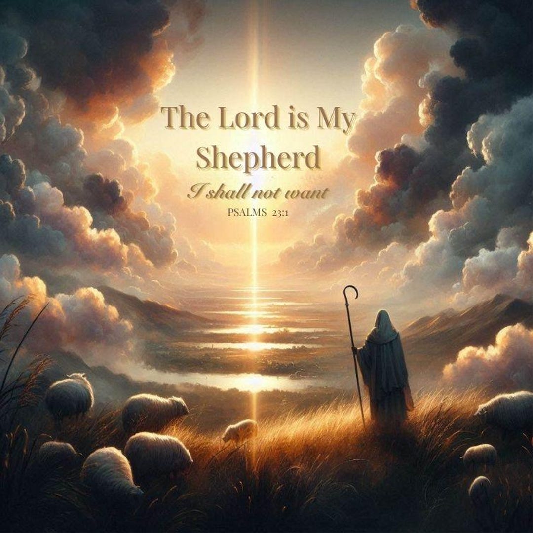 Psalm 23:1 Wall Art - 'the Lord is My Shepherd' Printable - Christian ...