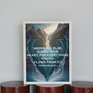 Guard Your Heart, DIGITAL PRINT! Proverbs 4:23, Bible Scripture, Verse ...